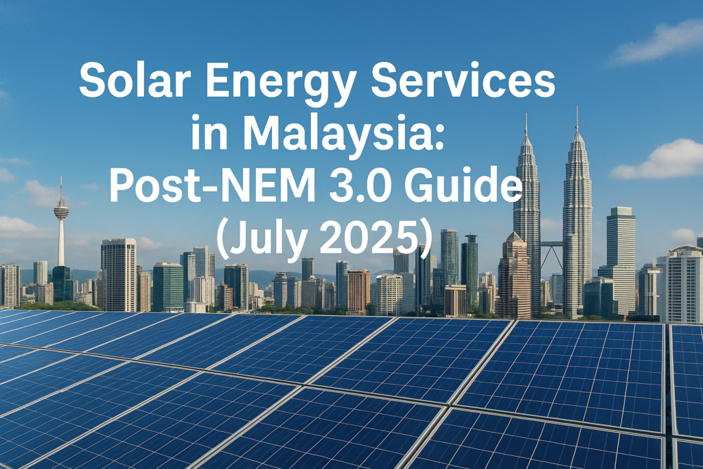 Solar Energy Services in Malaysia: Post-NEM 3.0 Guide (July 2025)